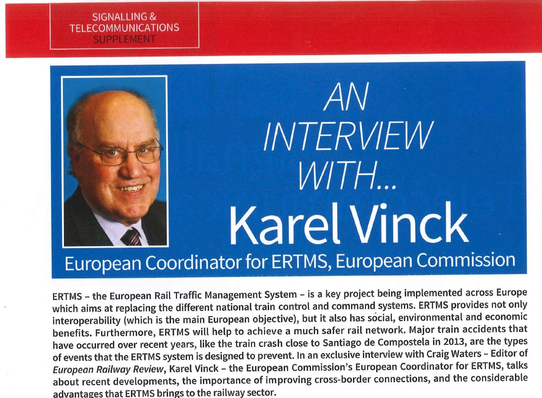 Interview with Karel Vinck (European Railway Review) - UNIFE