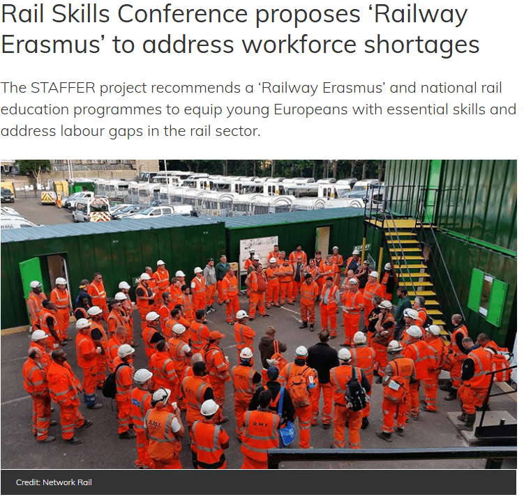Rail Skills Conference proposes ‘Railway Erasmus’ to address workforce ...