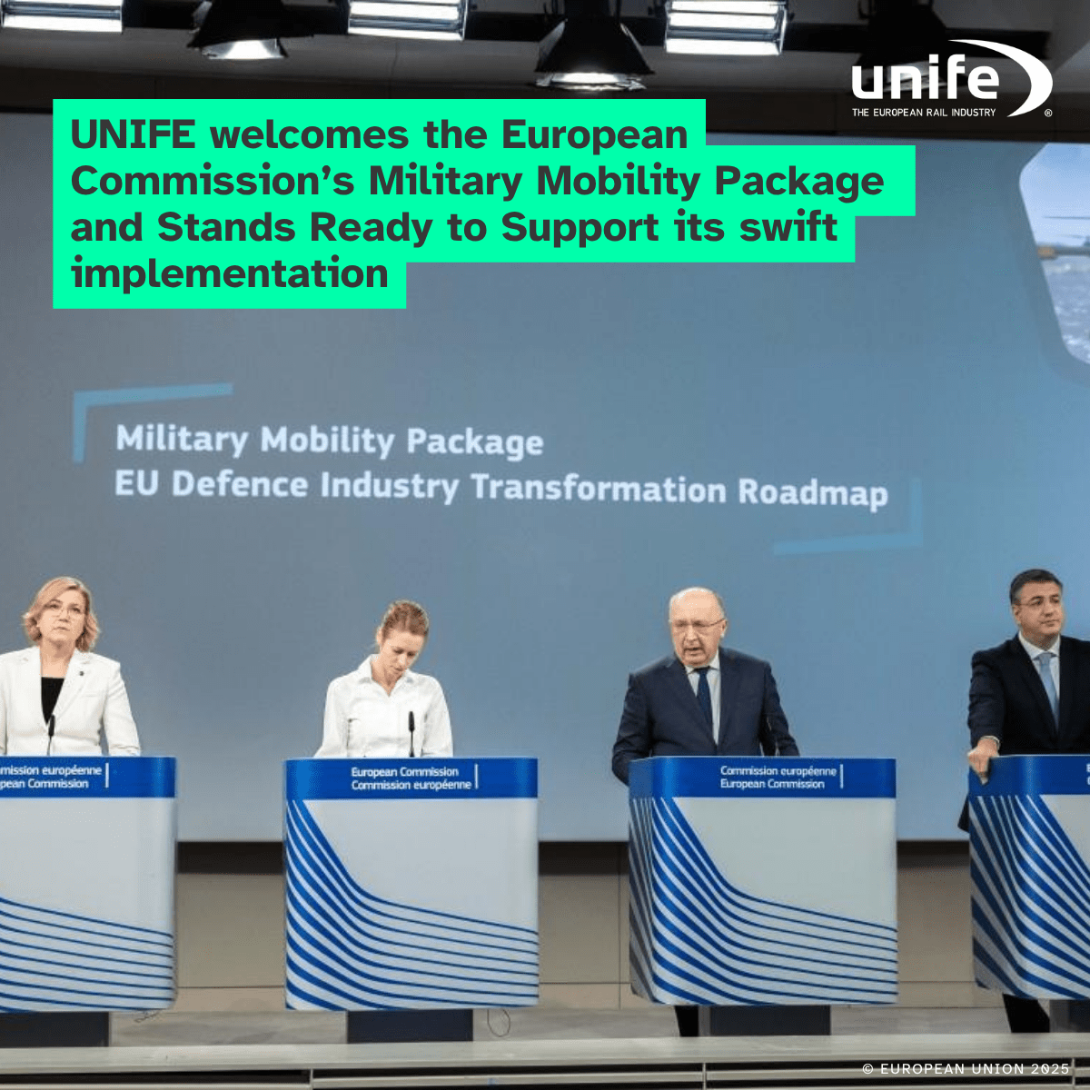 UNIFE welcomes the European Commission’s Military Mobility Package and ...