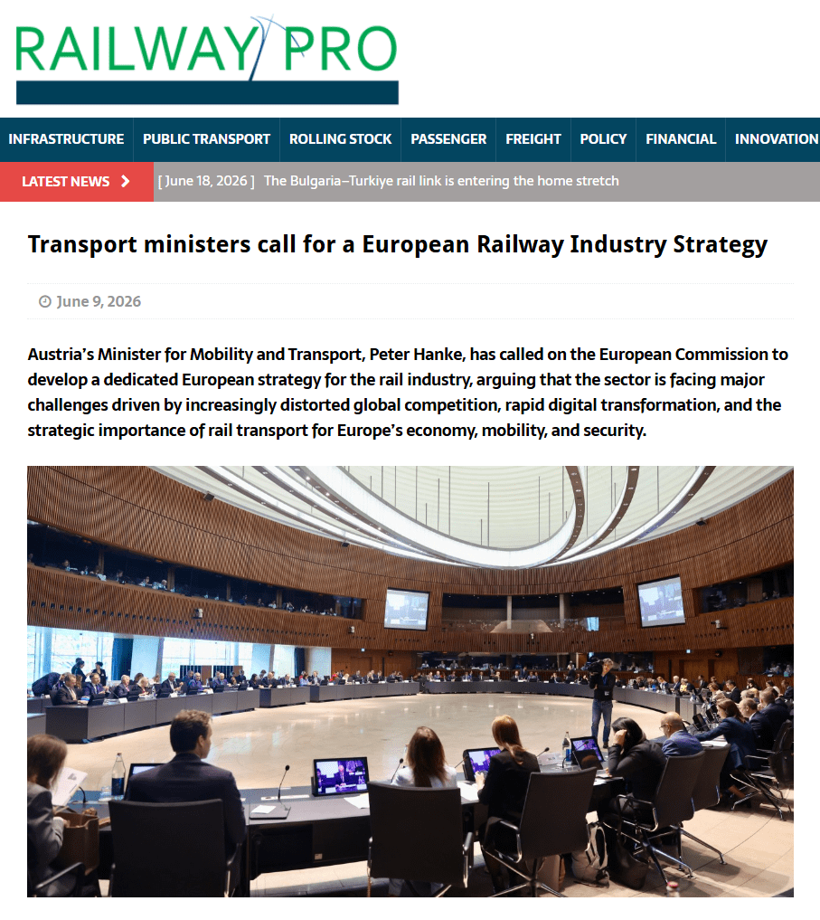 Transport ministers call for a European Railway Industry Strategy ...